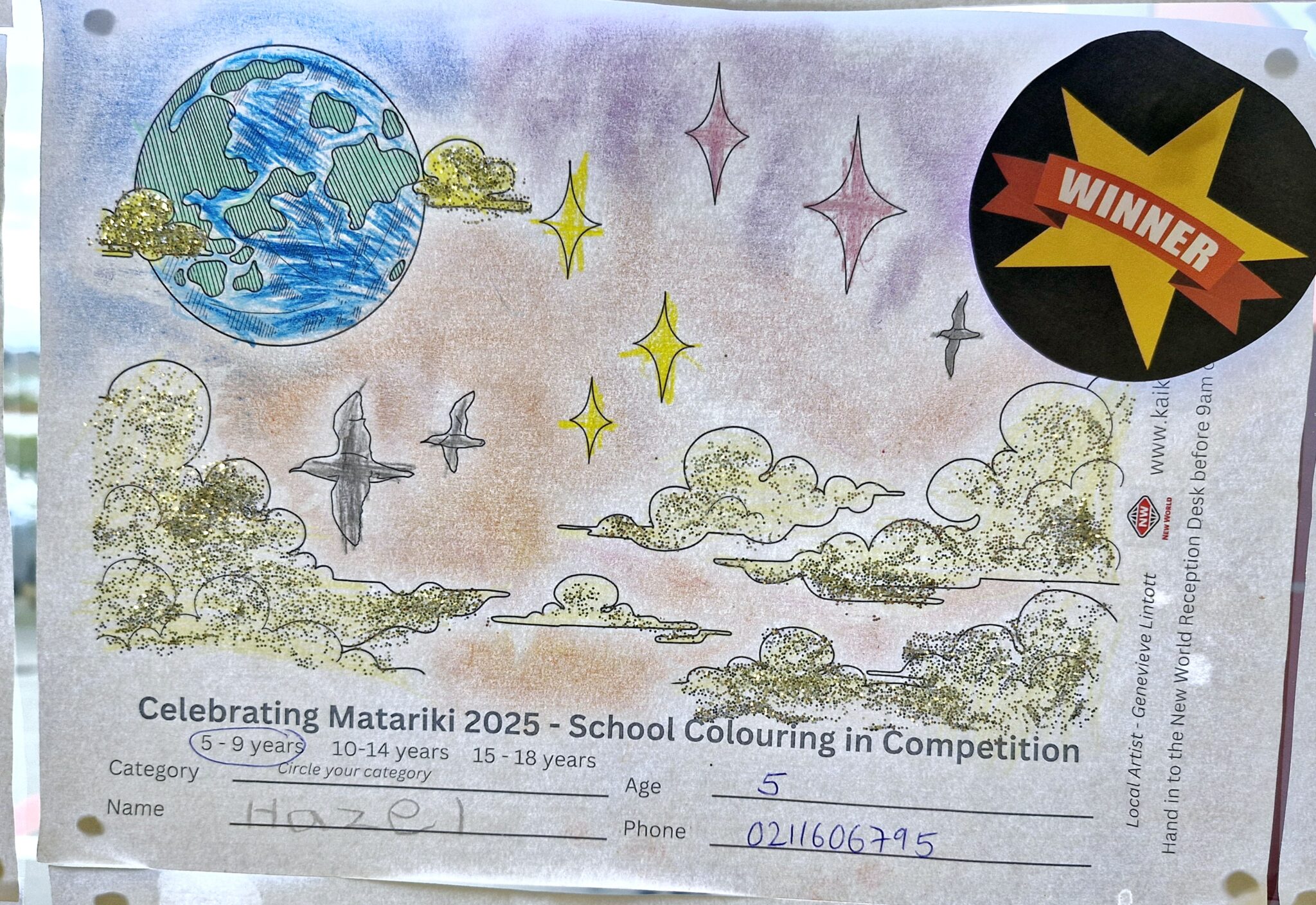 Matariki Colouring In Competition Winners - Kaikōura Dark Sky Trust