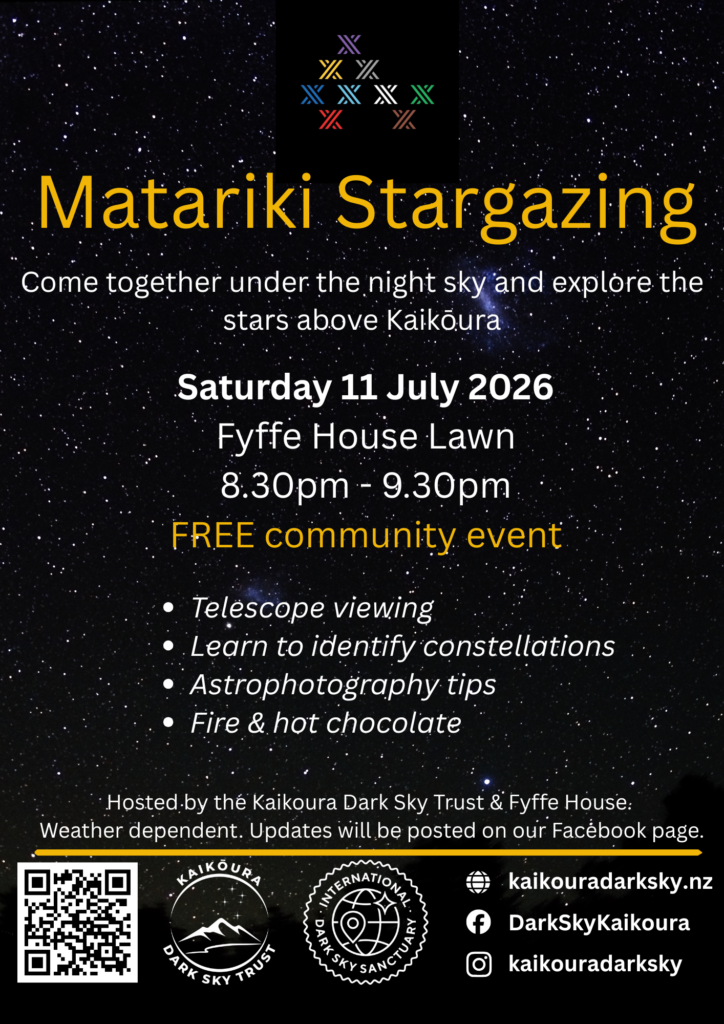 Matariki Stargazing at Fyffe House - Kaikōura Dark Sky Trust
